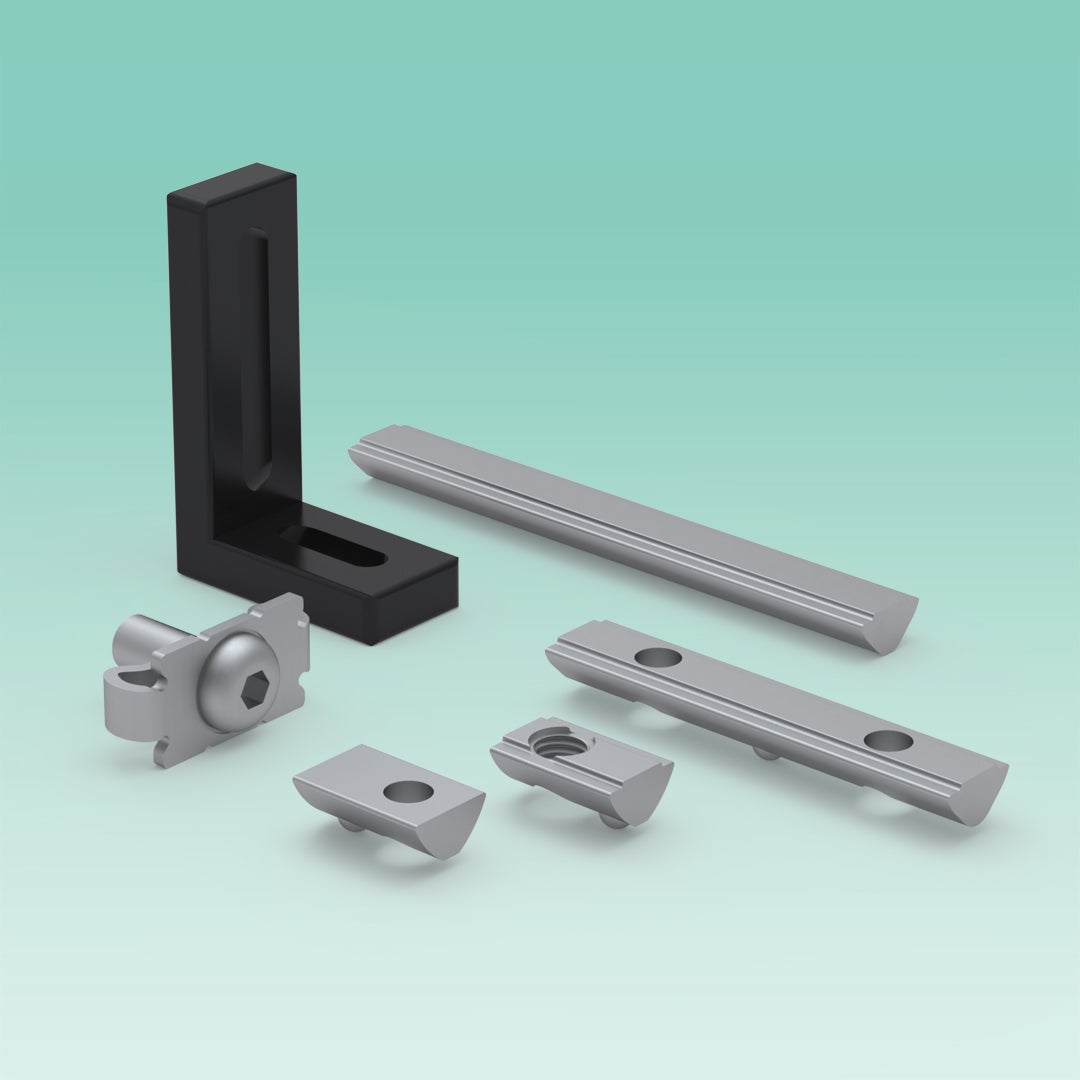 Fasteners og connectors til aluminiumsprofilsystem 30 - spor 8 | Rollco