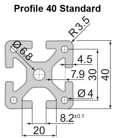 Aluminiumsprofil 160x160 | Rollco
