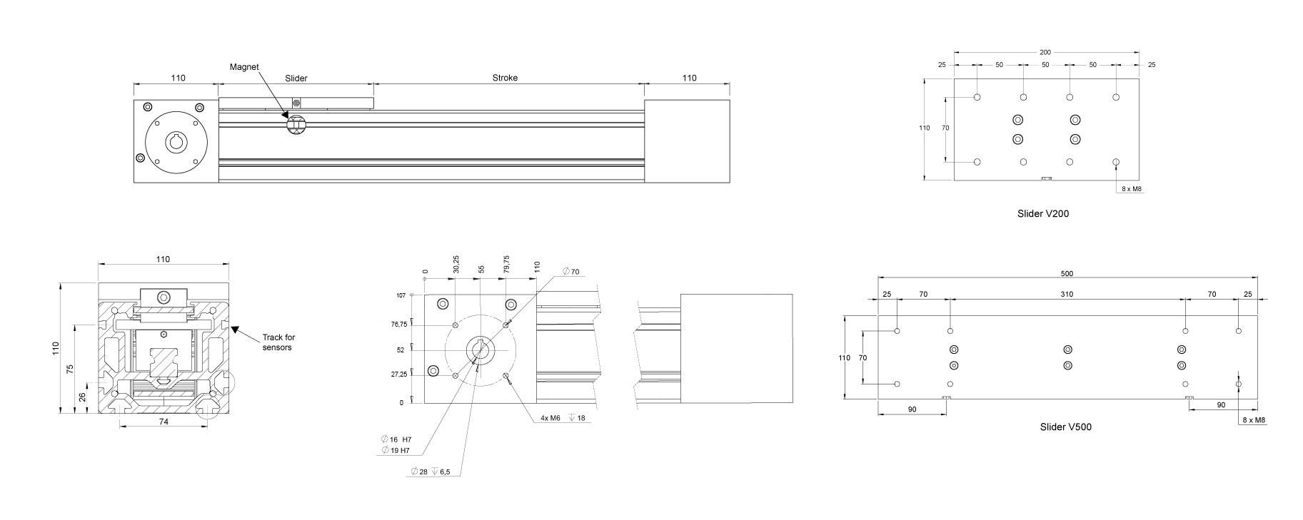 Linear Unit RHL110 | Rollco