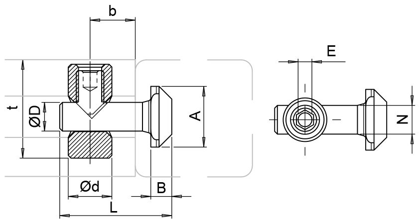 Centralforbindelse 6 Anti-rotation | Rollco